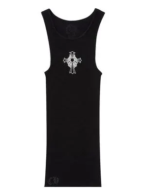 Chrome Hearts Hairy Cross Rib Tank - Black