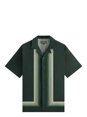 Kith Border Stripe Thompson Camp Collar Shirt - Green