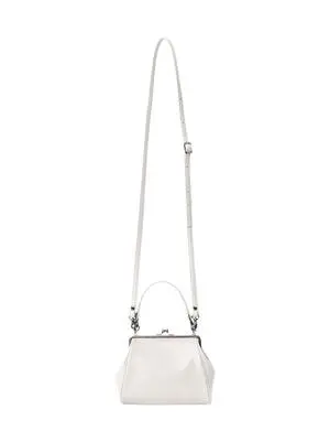 Y’s Metal Clasp Shoulder Bag - White