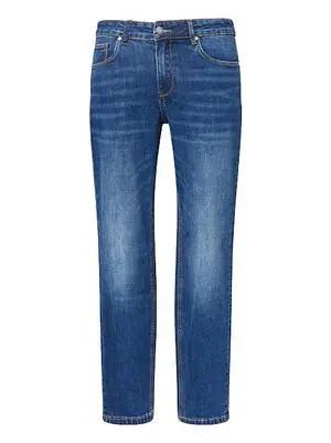 ARNE Relaxed-fit Straight-leg Denim Jeans - Mid Blue