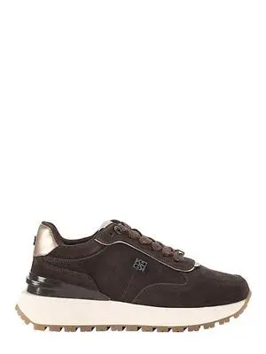Kurt Geiger Louisa Faux-Suede Trainers Brown