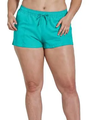 CALYPSA Board Shorts With Upf 50+ Sun Protection - Calypsa Teal