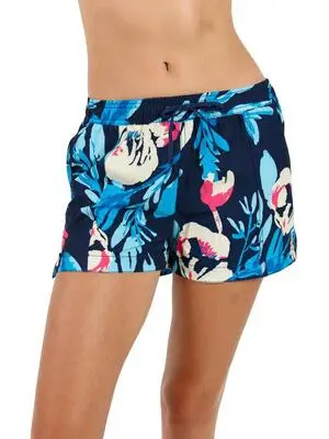 CALYPSA Calypsa Board Shorts With UPF 50+ Sun Protection Midnight Bloom