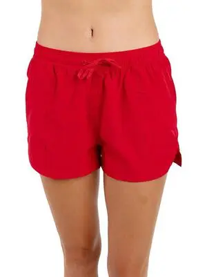 CALYPSA Calypsa Board Shorts With UPF 50+ Sun Protection Red