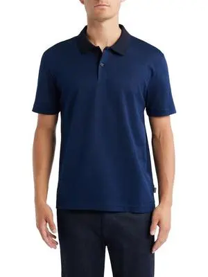 BOSS Parlay Texture Polo - Dark Blue