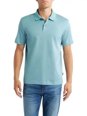 BOSS Parlay Texture Polo - Light/pastel Blue