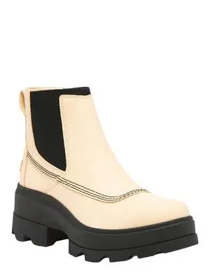 Sorel Joan Frwd Waterproof Chelsea Boot - Bleached Ceramic/black