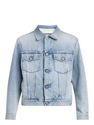 JIL SANDER Acid-wash Denim Jacket - Antartic