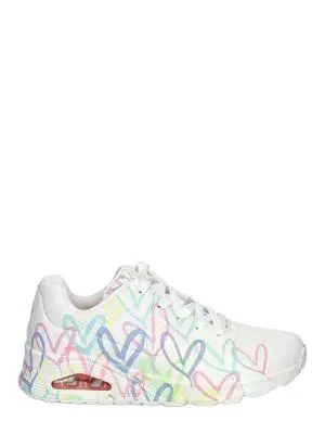 Sketchers Heart-print Sneakers - White