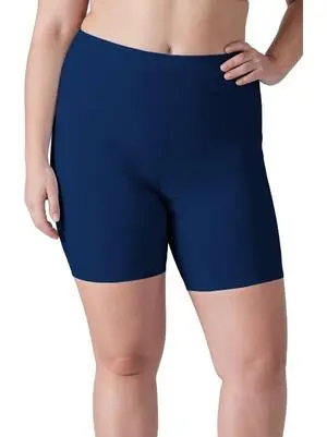 CALYPSA Mid-thigh Swim Shorts - Navy