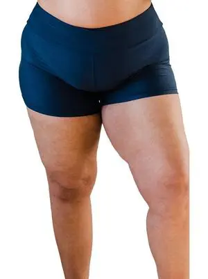 CALYPSA High-waisted Swim Shorts - Navy