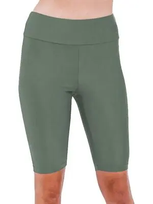 CALYPSA Long Bike Swim Shorts - Sage Green