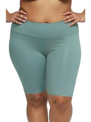 CALYPSA Long Bike Swim Shorts - Sage Green