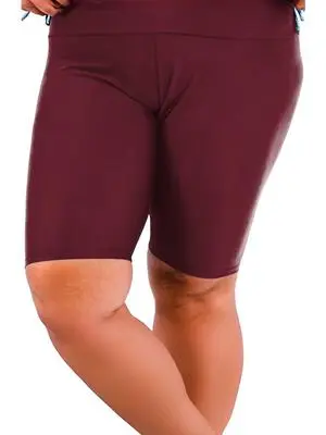 CALYPSA Long Bike Swim Shorts - Wine