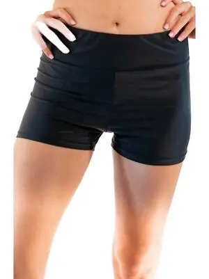 CALYPSA High-waisted Swim Shorts - Black