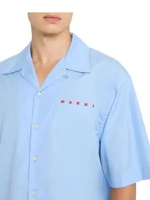 Marni Apos;s Poplin Camp Shirt - Iris/blue
