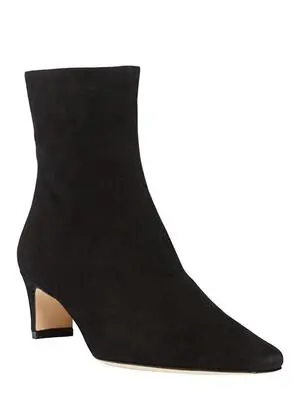 Staud Wally Suede Ankle Boots - Black