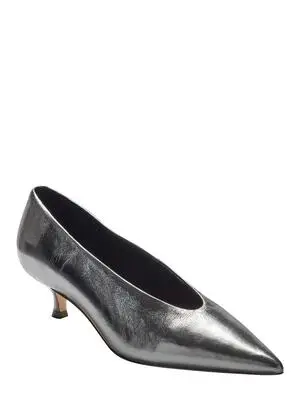 Marc Fisher Cecile Pointed Toe Pump Metallic Silver