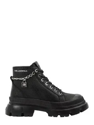 Karl Lagerfeld Chain-embellished Boots - Black