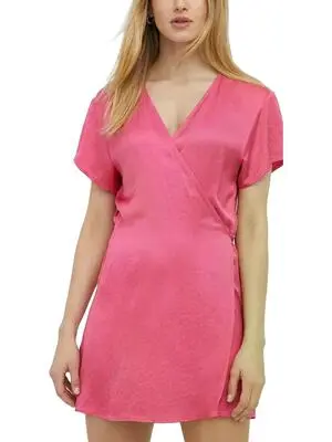 American Vintage Widland Wrap-front Mini Dress - Pink