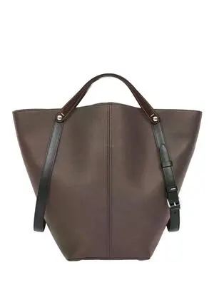 MAISON MARGIELA Medium Leather Dual-strap Tote Bag - Brown