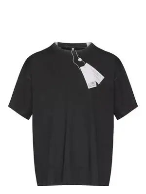 MAISON MARGIELA Tag-print T-shirt - Black