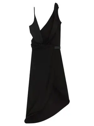 COURREGES Asymmetrical Crepe Dress - Black