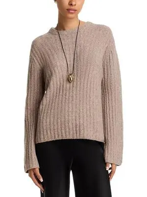 Velvet By Graham & Spencer Ribbed Pullover Sweater - Tan