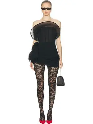 Magda Butrym Bustier Mini Dress - Black