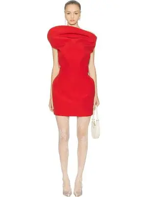 Magda Butrym Sculptural Mini Dress - Red