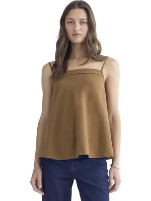 Everlane Flowy Gauze Cami Top Toffee