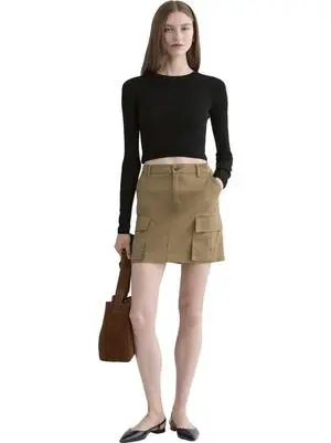 Everlane Cargo Mini Skirt - Soft Brown