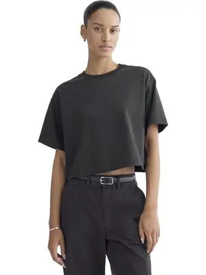 Everlane Premium Weight Cropped T-Shirt Black
