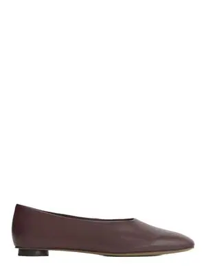 Everlane Square-toe Flat - Burgundy