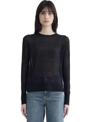 Everlane Relaxed Fit Crew Neck Top Black