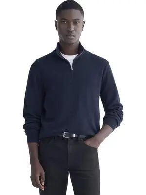 Everlane Quarter Zip Cashmere Sweater Navy