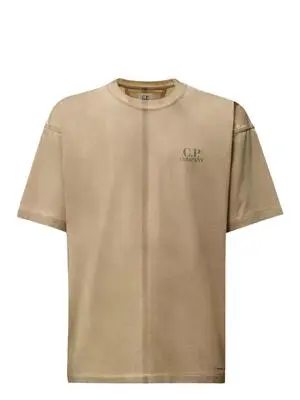 C.P. COMPANY Central-seam Cotton T-shirt - Neutrals