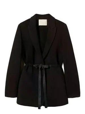 TWINSET Scuba-fabric Tie-waist Blazer - Black