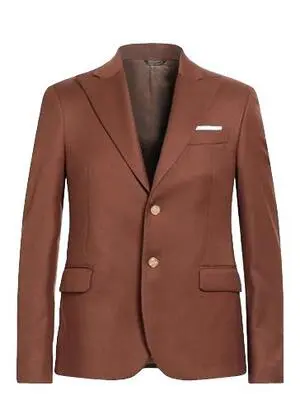 DANIELE ALESSANDRINI Single-breasted Blazer - Brown