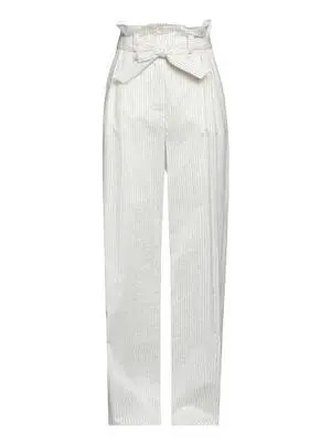 Max Mara Pinstriped Wide-leg Pants - White