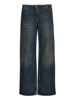 Magda Butrym Straight Leg Denim Jeans - Blue