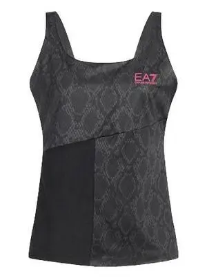 EA7 Tank Top In Recycled Polyester Blend - Black