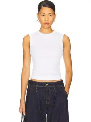 Enza Costa Classic Sleeveless Tee - White