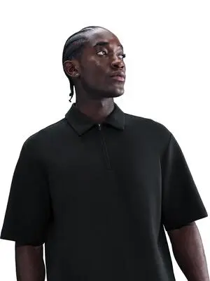Nike Men's 24.7 Impossiblysoft Dri-fit 1/4-zip Polo Black