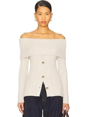 Blanknyc Off The Shoulder Sweater Top - Cream
