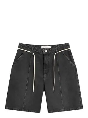 ABOUT:BLANK Wide Denim Short - Black