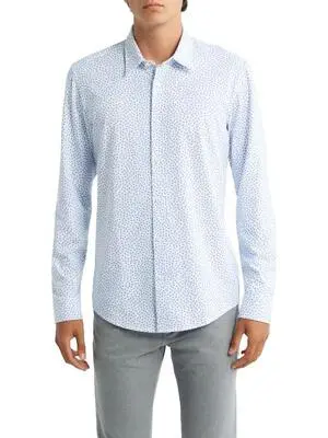 BOSS Roan Kent Slim Fit Button-up Shirt - Light/pastel Blue Dots