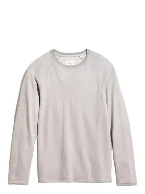 Billy Reid Long Sleeve Cotton & Modal Crewneck T-shirt - Silver