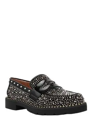 Betsey Johnson Lydia Lug-Sole Loafer Black