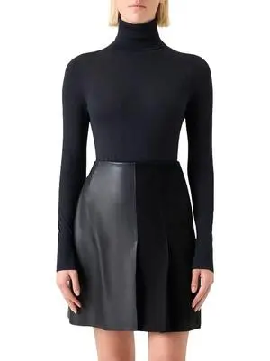 Akris Cashmere And Silk Turtleneck Sweater - Black